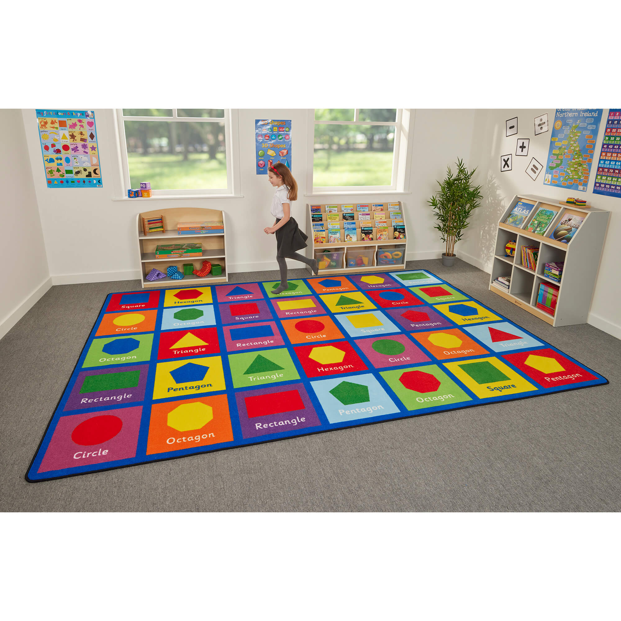 large shapes rug carpet
